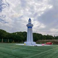 China Custom Giant Inflatable Lighthouse Model 5m Tall for Outdoor Event Decoration and Photo Display for sale