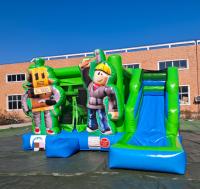 China Custom Inflatable Bounce House Combo with Water Pool Slide Roblox Theme 12ft for Commercial Rental for sale