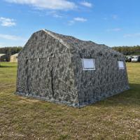 China Inflatable Medical Tent Custom Emergency Shelter Oxford Fabric Air Beam Structure 20m2 Rescue Camp Field Treatment for sale