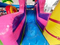 China Commercial Tropical Inflatable Bouncer Castle with Slide for Kids Party Rental 4m x 3m for sale