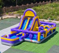China Commercial Outdoor Wet Dry Inflatable Bouncy Castle Slide Combo with Pool 6m for sale