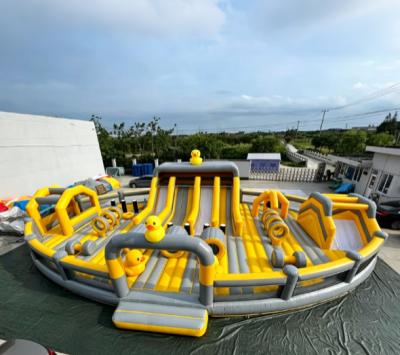 China Winter Theme Inflatable Water Park with Splash Pool and Polar Bear Slide for Kids Commercial Use for sale