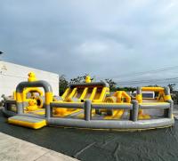 China Winter Theme Inflatable Water Park with Splash Pool and Polar Bear Slide for Kids Commercial Use for sale