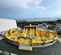 China Winter Theme Inflatable Water Park with Splash Pool and Polar Bear Slide for Kids Commercial Use for sale