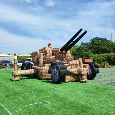 China Custom Inflatable Artillery Decoy with Camouflage Printing and Dual Barrel Replica Structure for Training Display Outdoor Drill Exhibition and Scenario Layout Projects for sale