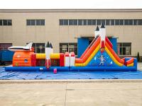 China Outdoor Inflatable Obstacle Course Custom Space Shuttle Theme Challenge Combo for Parks Malls Festivals Community Events and Family Entertainment for sale