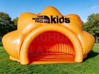 China Custom Flower Shaped Inflatable Activity Tent with Open Front Display Space for Outdoor Promotions School Events Brand Activations and Commercial Gathering Projects for sale