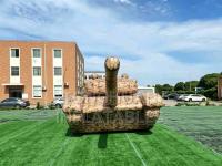China Custom Inflatable Tank Replica with Camouflage Printing Long Barrel and Tracked Vehicle Shape for Training Display Outdoor Drill Exhibition and Scenario Layout Projects for sale