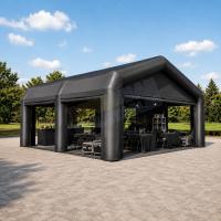 China Commercial Inflatable Party Tent Black Pavilion Shelter with Spacious Interior for Hospitality Areas Event Rentals Exhibitions and Temporary Outdoor Venues for sale