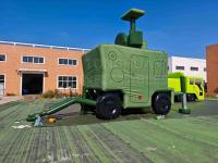 China Custom Inflatable Radar Trailer Replica with Raised Antenna Mast Box Body Wheels and Tow Bar for Training Display Exhibition and Outdoor Simulation Projects for sale