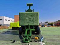 China Custom Inflatable Radar Trailer Replica with Raised Antenna Mast Box Body Wheels and Tow Bar for Training Display Exhibition and Outdoor Simulation Projects for sale