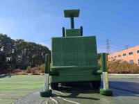 China Custom Inflatable Radar Trailer Replica with Raised Antenna Mast Box Body Wheels and Tow Bar for Training Display Exhibition and Outdoor Simulation Projects for sale