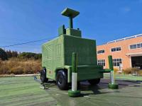 China Custom Inflatable Radar Trailer Replica with Raised Antenna Mast Box Body Wheels and Tow Bar for Training Display Exhibition and Outdoor Simulation Projects for sale