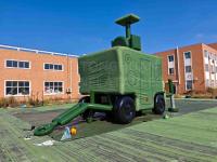 China Custom Inflatable Radar Trailer Replica with Raised Antenna Mast Box Body Wheels and Tow Bar for Training Display Exhibition and Outdoor Simulation Projects for sale
