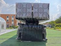 China Custom Inflatable Launcher Vehicle Replica with Horizontal Canister Modules and Camouflage Truck Body for Training Display Exhibition and Outdoor Simulation Projects for sale