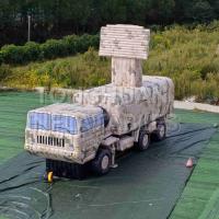 China Custom Inflatable Radar Vehicle Decoy with Raised Rectangular Antenna Panel Detailed Truck Body and Camouflage Printing for Training Display Projects for sale