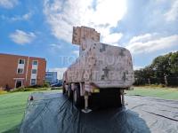 China Custom Inflatable Radar Vehicle Decoy with Raised Rectangular Antenna Panel Detailed Truck Body and Camouflage Printing for Training Display Projects for sale