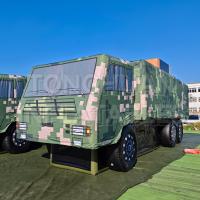 China Inflatable Support Vehicle Simulation Model with Custom Size Equipment Cabin Wheel Configuration and Camouflage Artwork for Exhibitions Training Programs and Project Installations for sale