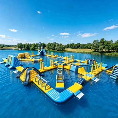 China Custom Modular Inflatable Water Park with Slides Climbing Walls Balance Bridges and Activity Platforms for Lakes Resorts Camps and Commercial Recreation for sale