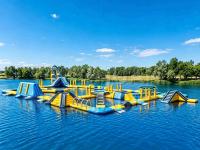 China Custom Modular Inflatable Water Park with Slides Climbing Walls Balance Bridges and Activity Platforms for Lakes Resorts Camps and Commercial Recreation for sale