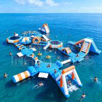 China Large Inflatable Ocean Adventure Park with Modular Slides Trampolines Climbing Elements and Activity Zones for Beaches Hotels and Water Recreation Businesses for sale