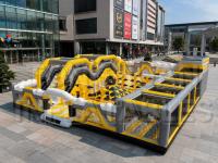 China Custom Large Inflatable Obstacle Course with Climbing Walls Tunnels Balance Steps and Challenge Games for Malls Parks Schools and Commercial Rental Events for sale