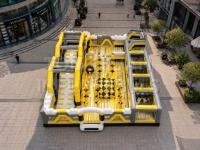 China Custom Large Inflatable Obstacle Course with Climbing Walls Tunnels Balance Steps and Challenge Games for Malls Parks Schools and Commercial Rental Events for sale
