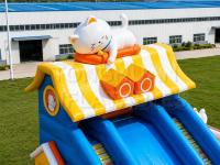 China Custom Inflatable Amusement Park with Cat Theme Slide Ball Pit Challenge Course and Modular Play Zones for Commercial Projects for sale