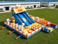 China Custom Inflatable Amusement Park with Cat Theme Slide Ball Pit Challenge Course and Modular Play Zones for Commercial Projects for sale
