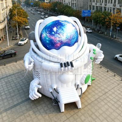 China Custom Space Theme Inflatable Tent with Walk Through Astronaut Entrance for Festivals and Promotions for sale