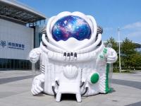 China Custom Space Theme Inflatable Tent with Walk Through Astronaut Entrance for Festivals and Promotions for sale
