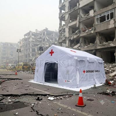 China Custom Emergency Inflatable Tent with Large Entrance and Flexible Layout for Field Hospitals Relief Programs and Events for sale