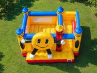 China Custom Inflatable Bounce House with Slide and Smiley Theme for Children Events Parks and Commercial Projects for sale
