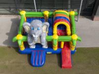China Elephant Theme Inflatable Bouncer Combo with Slide and Jungle Style for Kids Parties Schools and Rentals for sale