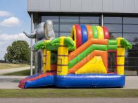 China Elephant Theme Inflatable Bouncer Combo with Slide and Jungle Style for Kids Parties Schools and Rentals for sale
