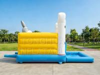 China Rabbit Theme Inflatable Bouncer with Cartoon Bunny Head and Bright Colors for Kids Parties Schools and Rentals for sale