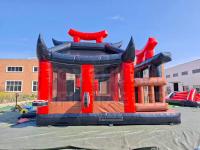 China Large Martial Arts Bounce House with Custom Logo Printing for Gyms Schools Festivals and Rental Business for sale