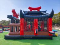 China Large Martial Arts Bounce House with Custom Logo Printing for Gyms Schools Festivals and Rental Business for sale