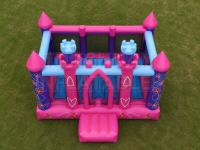 China Princess Castle Inflatable Bouncer with Pink Purple Towers for Kids Parties Schools and Rental Events for sale