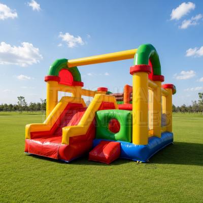 China Colorful Inflatable Bouncer Combo with Slide and Obstacle Play Area for Kids Parties and Rental Events for sale