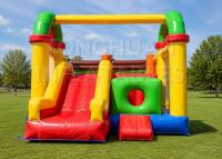 China Colorful Inflatable Bouncer Combo with Slide and Obstacle Play Area for Kids Parties and Rental Events for sale
