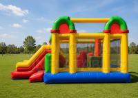China Colorful Inflatable Bouncer Combo with Slide and Obstacle Play Area for Kids Parties and Rental Events for sale