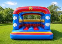 China Rainbow Cloud Inflatable Bouncer with Bright Colors for Kids Parties Schools Parks and Rental Events for sale