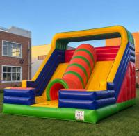 China Commercial Inflatable Slide Obstacle Course with Climbing Lane Crawl Tunnel and Bright Colors for Children Event Rentals for sale