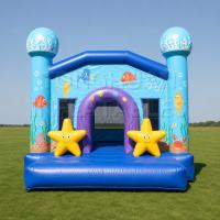 China Ocean Theme Inflatable Bouncer with Sea Animal Artwork for Kids Parties Schools Parks and Rental Events for sale