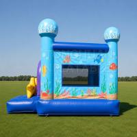 China Ocean Theme Inflatable Bouncer with Sea Animal Artwork for Kids Parties Schools Parks and Rental Events for sale