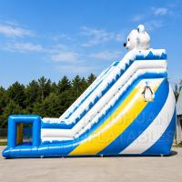 China Polar Bear Ice Mountain Inflatable Slide Combo with Climbing Lane for Kids Parties Parks and Rental Events for sale