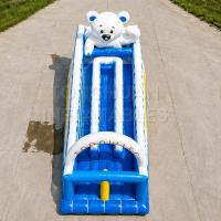 China Polar Bear Ice Mountain Inflatable Slide Combo with Climbing Lane for Kids Parties Parks and Rental Events for sale