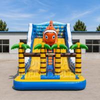 China Ocean Theme Inflatable Water Slide with Clownfish Artwork for Kids Pools Resorts Parks and Rental Events for sale