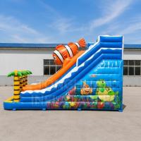 China Ocean Theme Inflatable Water Slide with Clownfish Artwork for Kids Pools Resorts Parks and Rental Events for sale